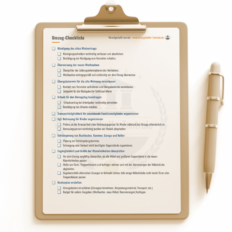 Checkliste Umzug Umzug – Checkliste Für Einen Stressfreien